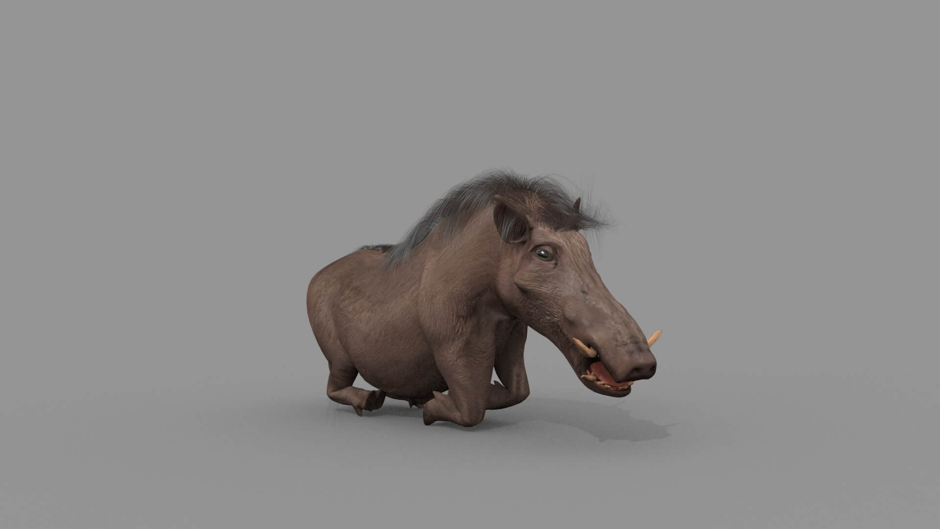 Warthog African Pig - Animated Fur 3D Model by Virtual creator