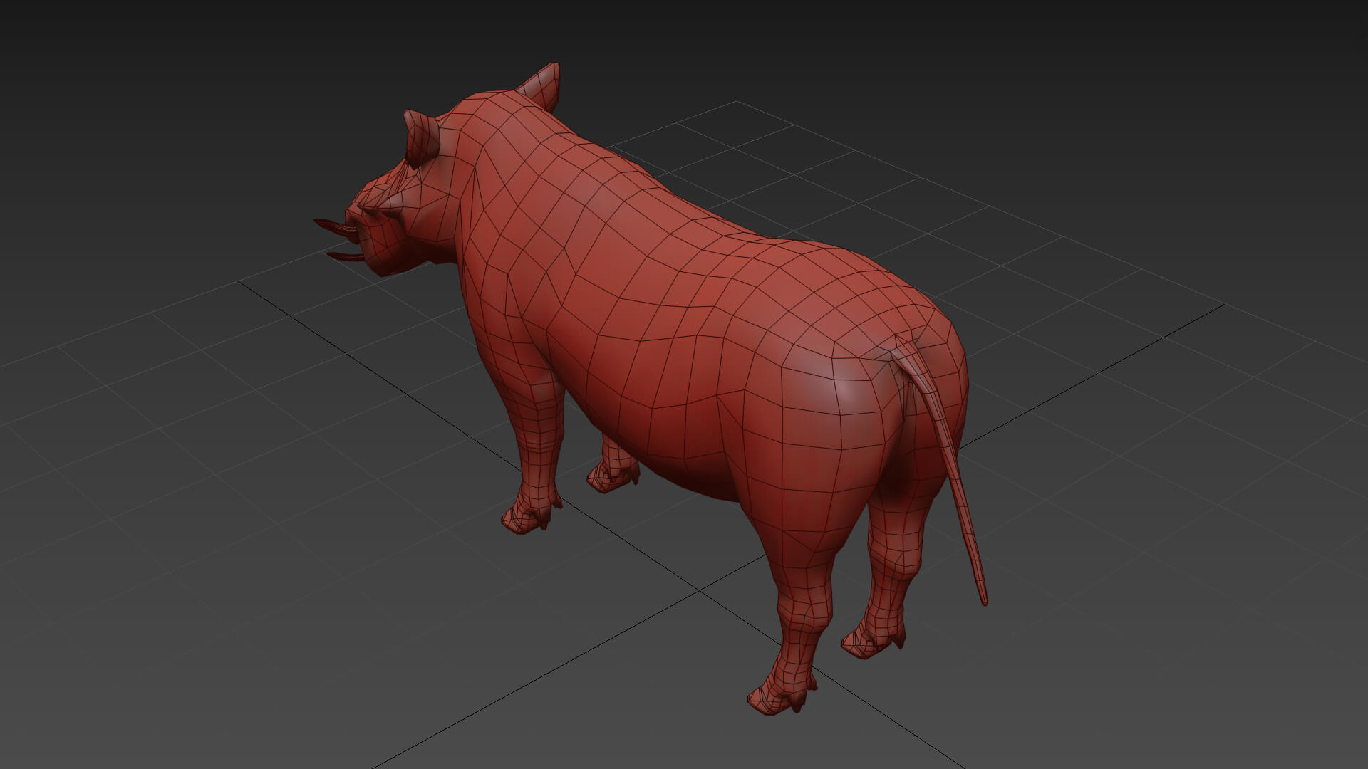 Warthog African Pig - Animated Fur 3D Model by Virtual creator