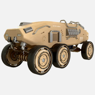 Mars Rover-1 Desert 3D Model by virtual3d