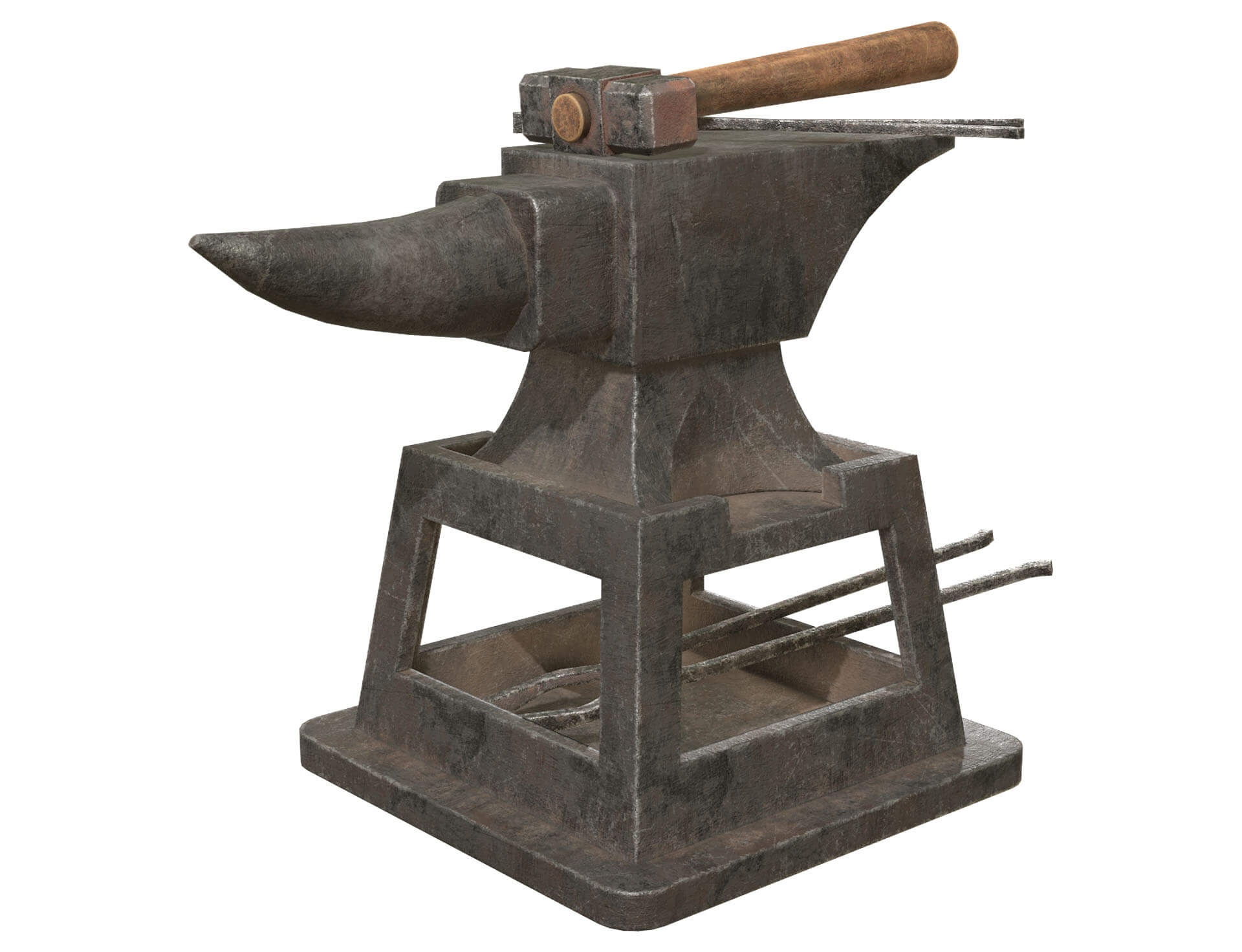 Old Metal Anvil 1 - 3D Model by virtual3d