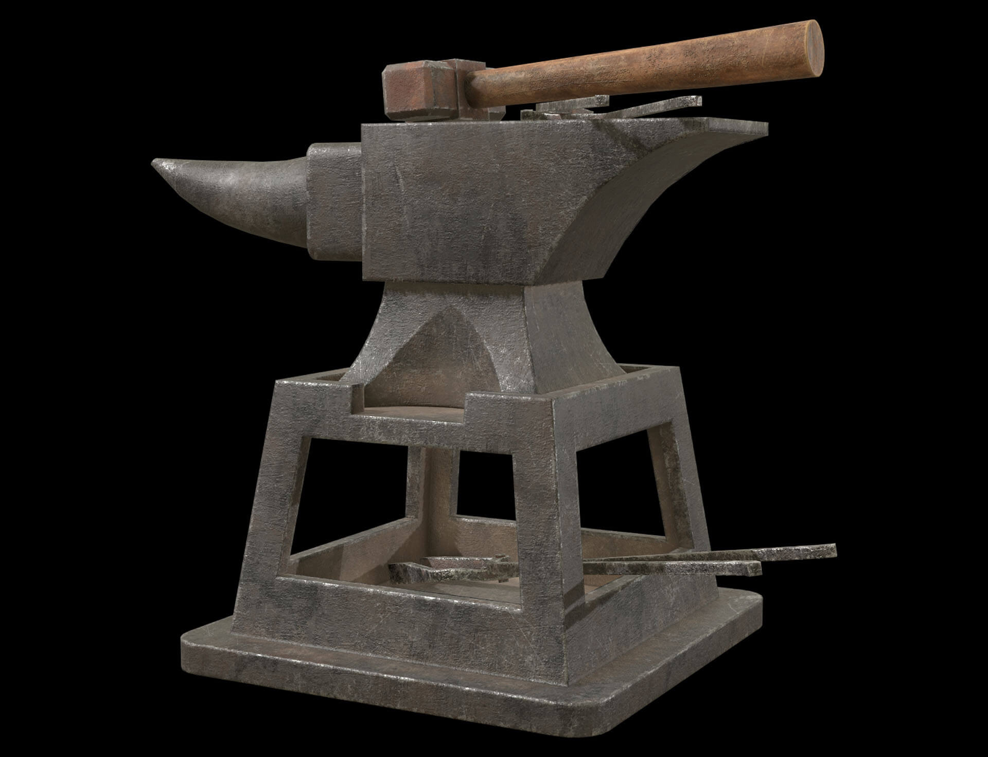 Old Metal Anvil 1 - 3D Model by virtual3d