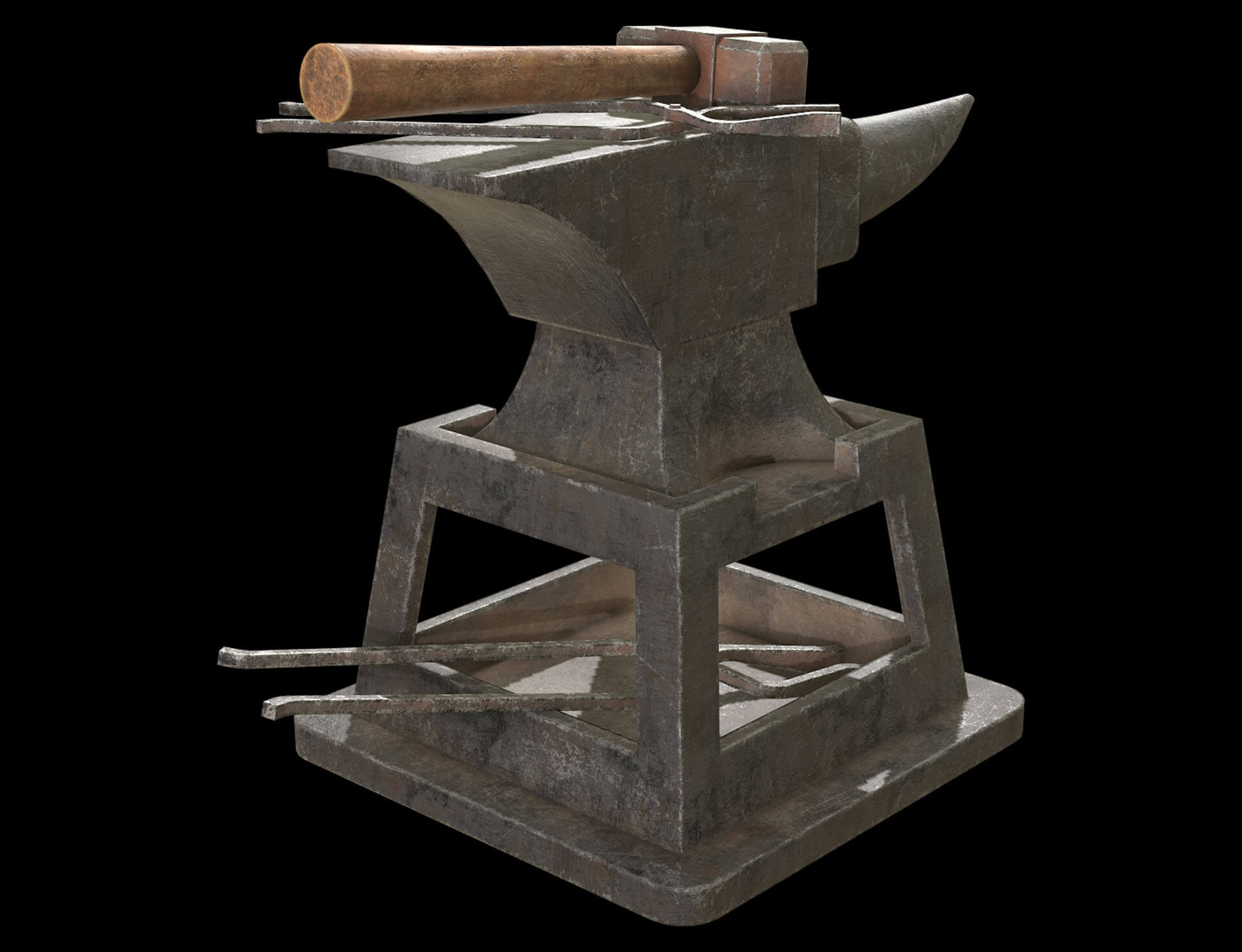 Old Metal Anvil 1 - 3D Model by virtual3d