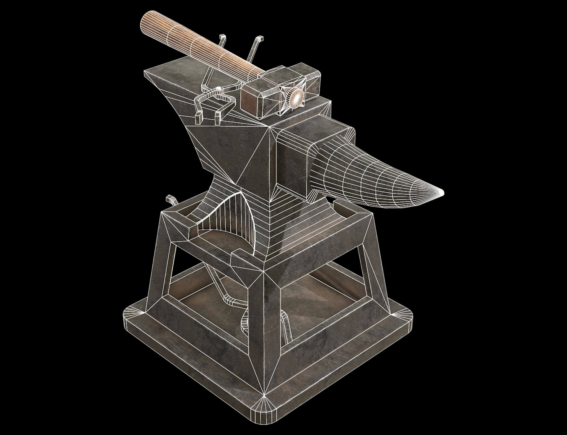 Old Metal Anvil 1 - 3D Model by virtual3d