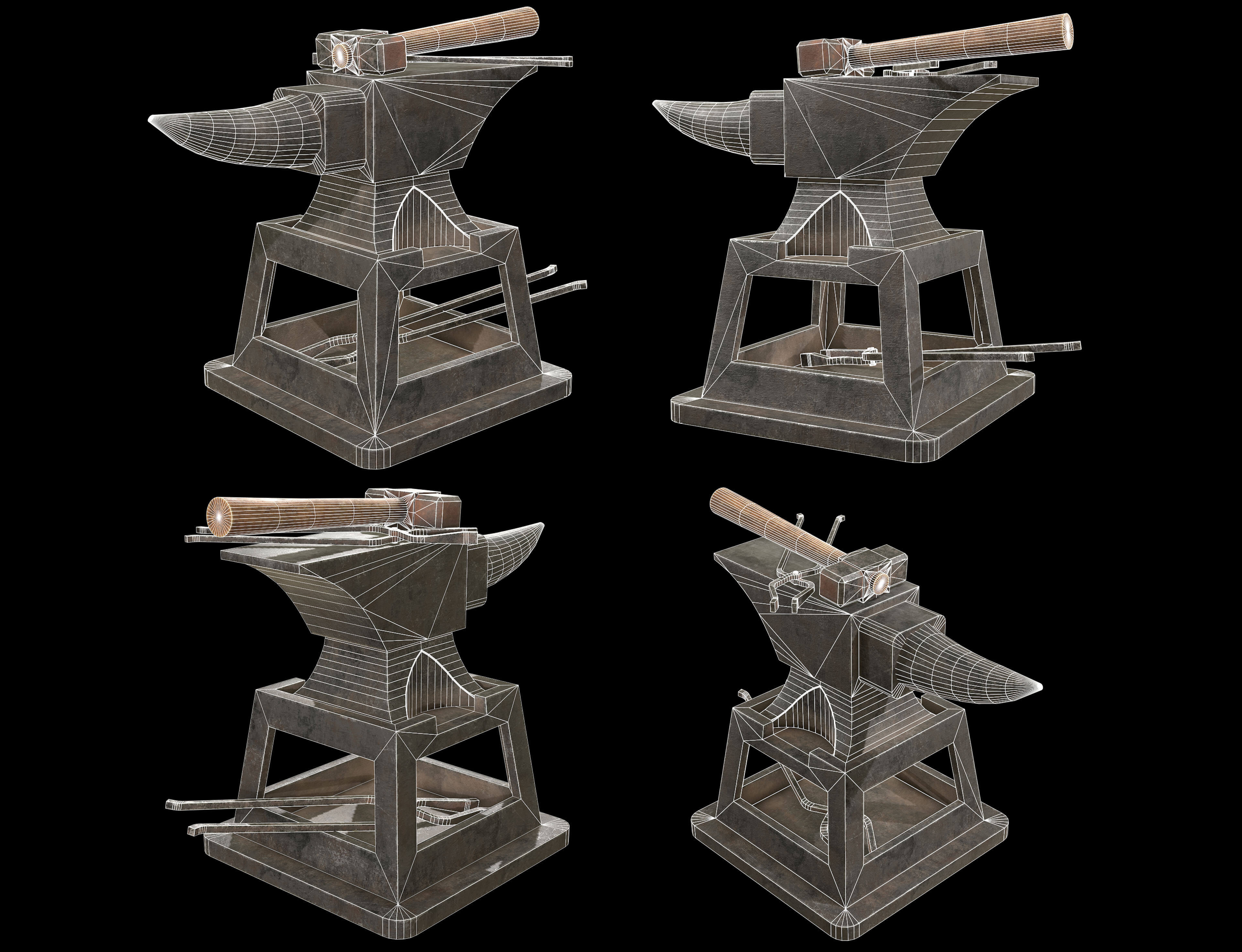 Old Metal Anvil 1 - 3D Model by virtual3d