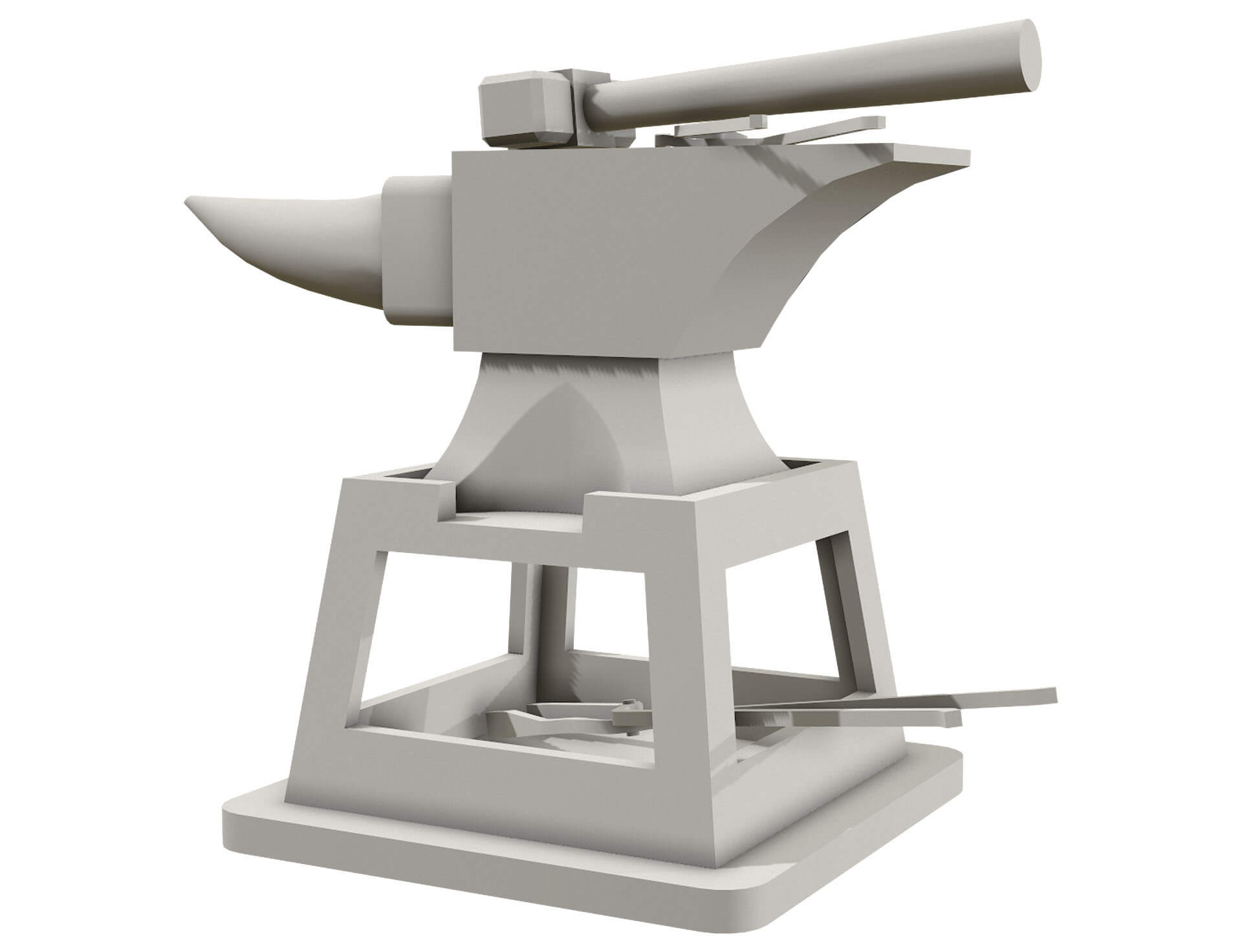 Old Metal Anvil 1 - 3D Model by virtual3d