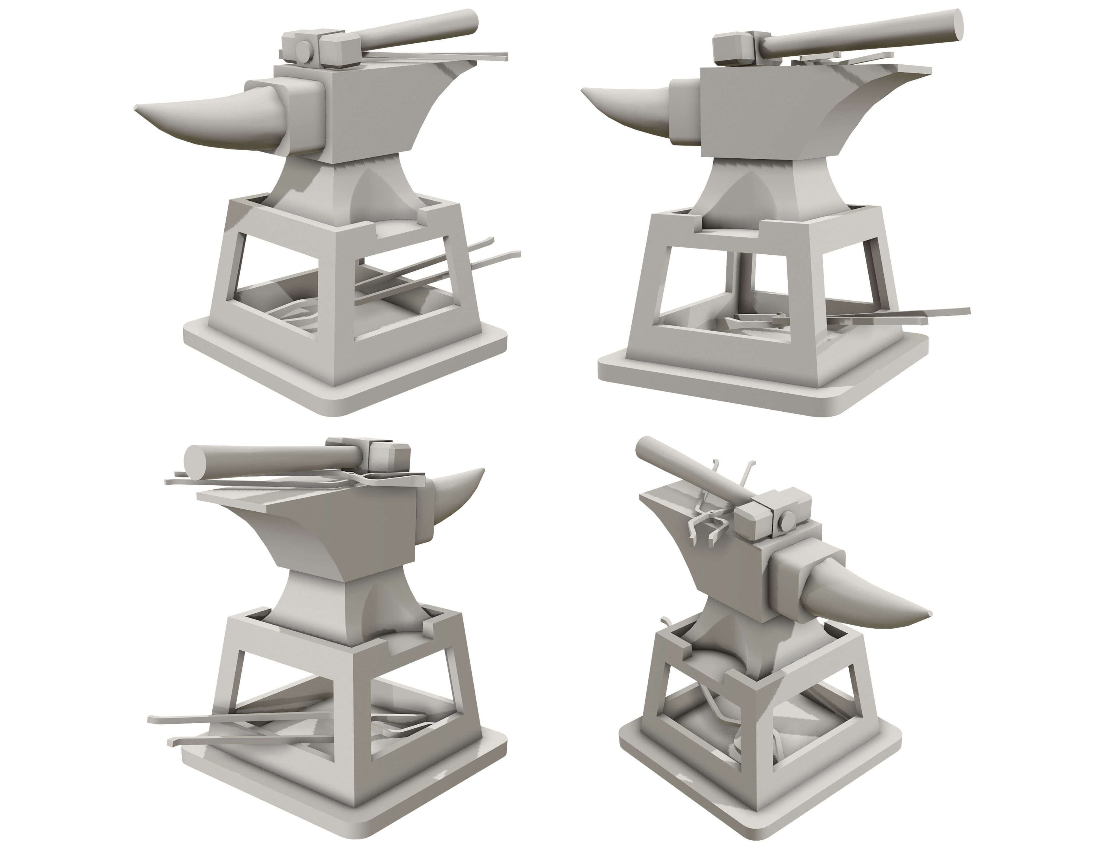 Old Metal Anvil 1 - 3D Model by virtual3d