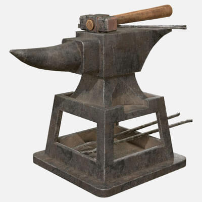 Old Metal Anvil 1 - 3D Model by virtual3d