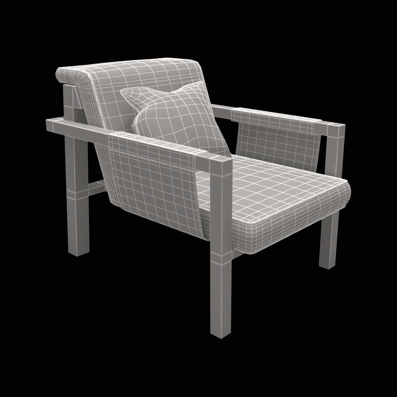 Armchair 1 - 3D Model by virtual3d
