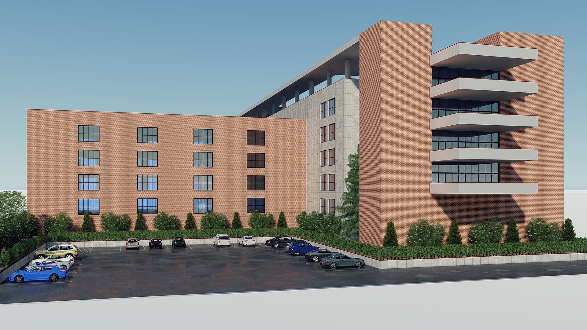 Brick Building 1 - 3D Model by virtual3d