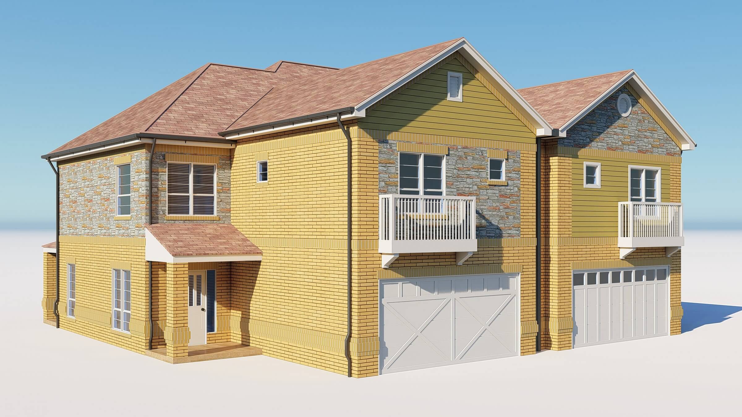 Brick House 4 - 3D Model by virtual3d