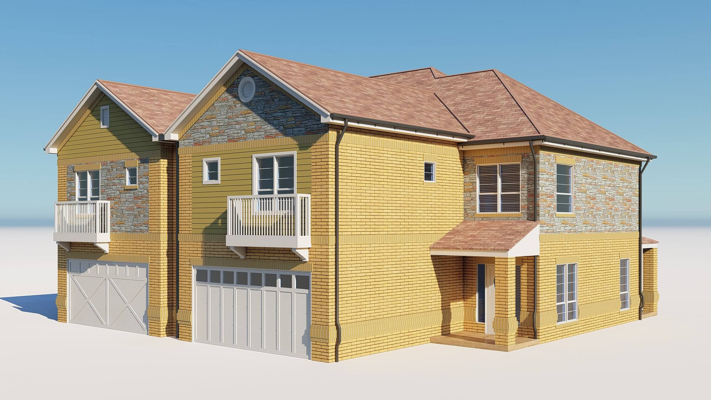 Brick House 4 - 3D Model by virtual3d