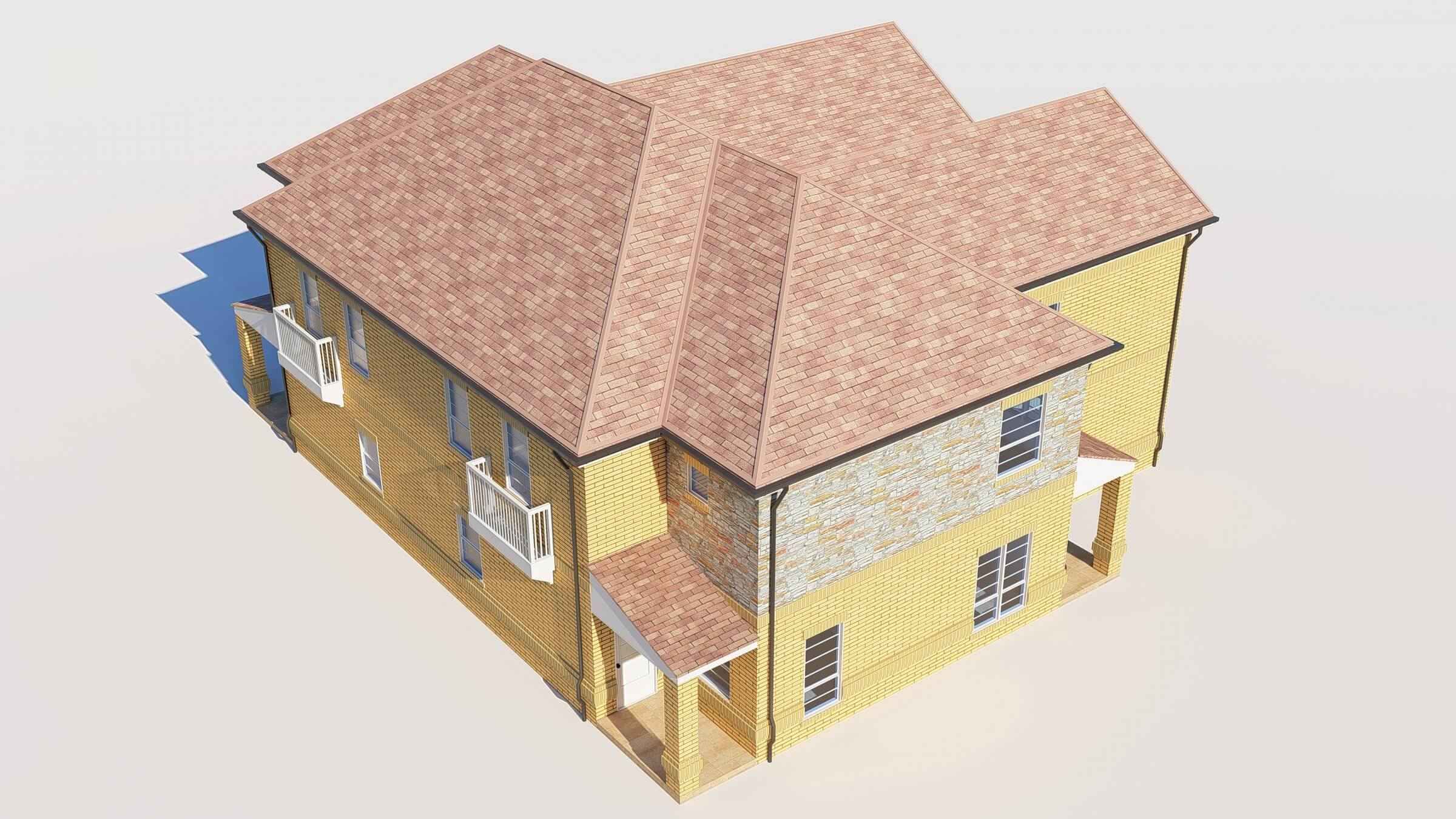Brick House 4 - 3D Model by virtual3d