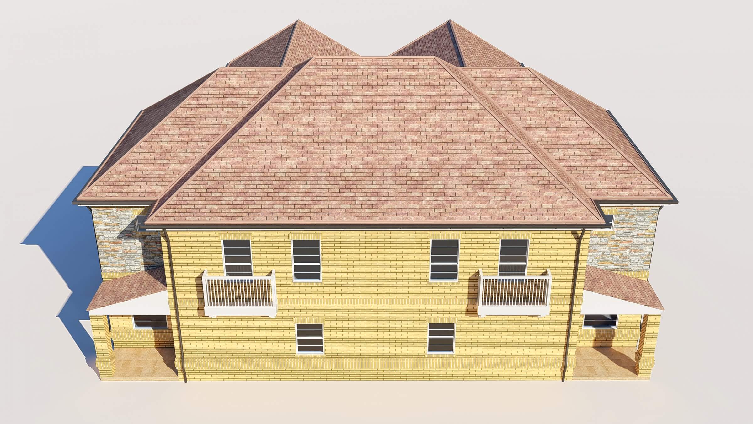 Brick House 4 - 3D Model by virtual3d