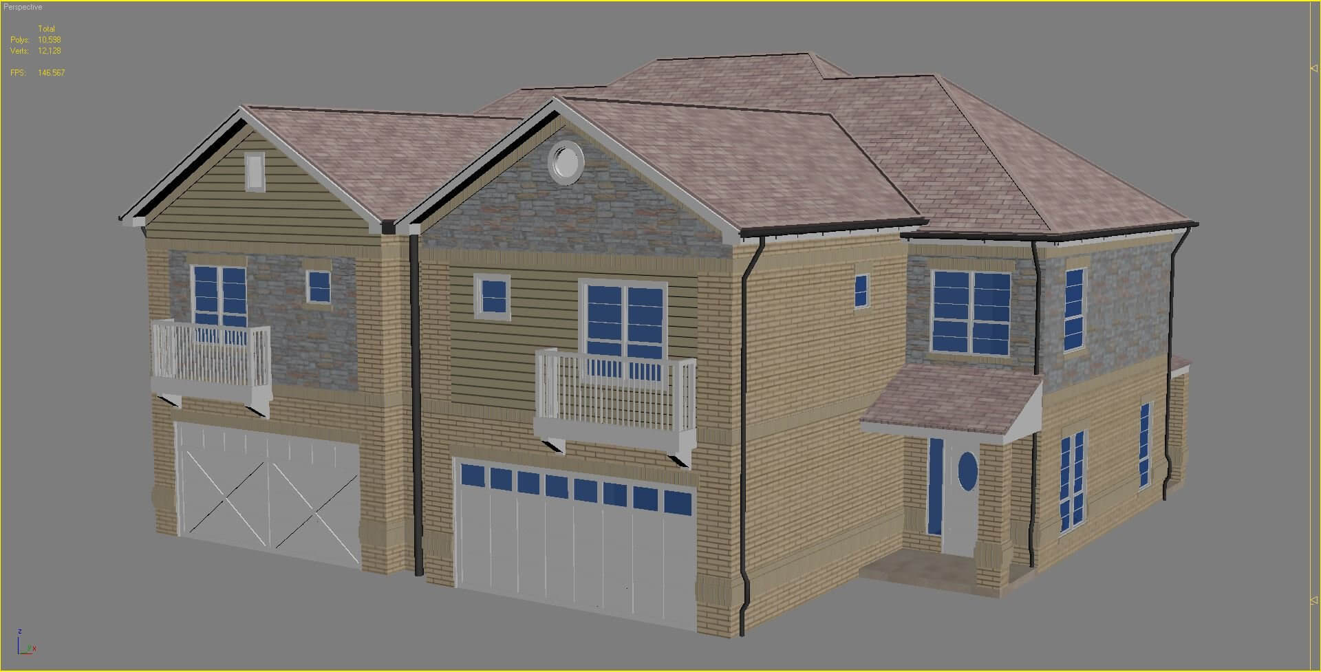 Brick House 4 - 3D Model by virtual3d