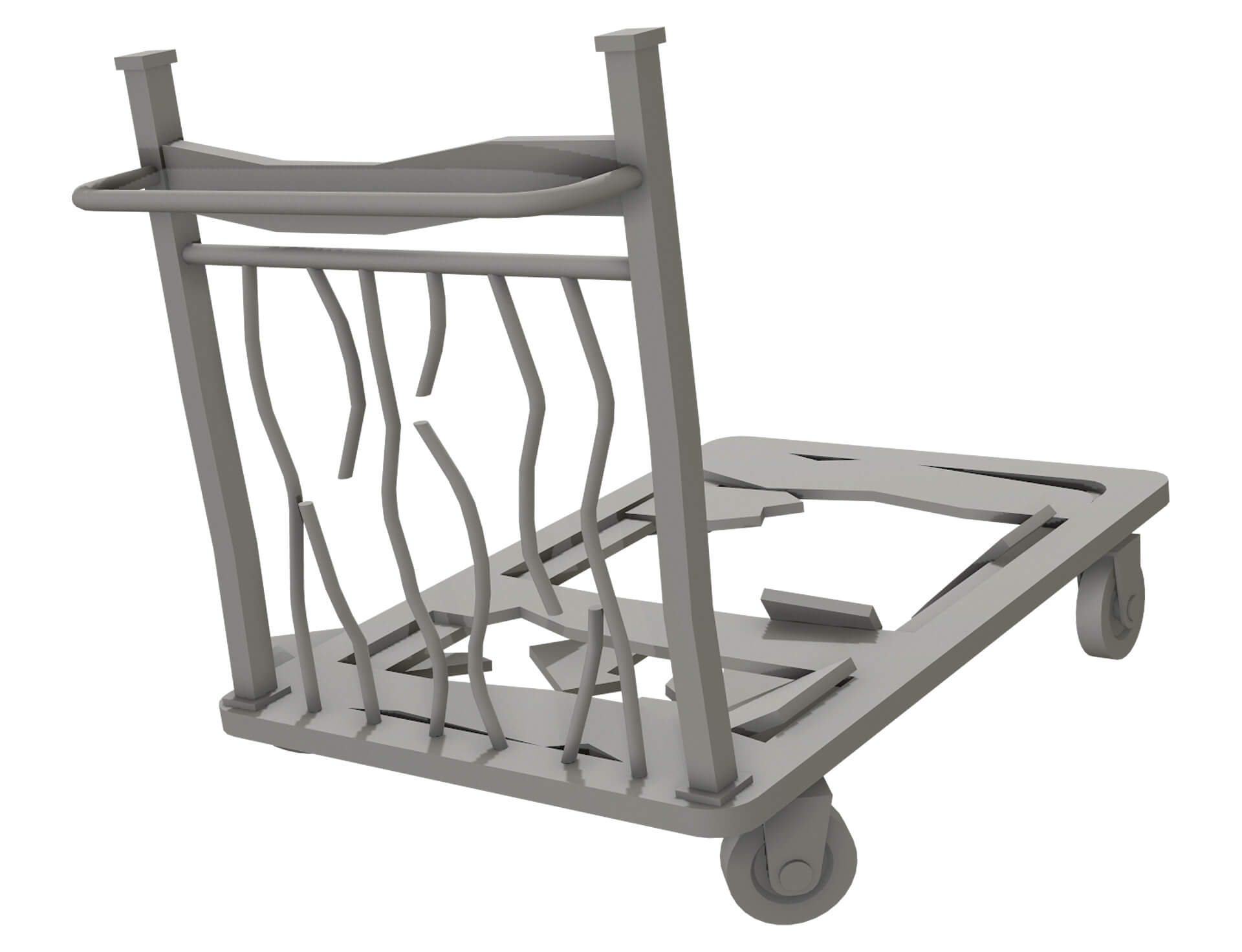 Old Broken Cart - 3D Model by virtual3d