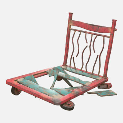 Old Broken Cart - 3D Model by virtual3d