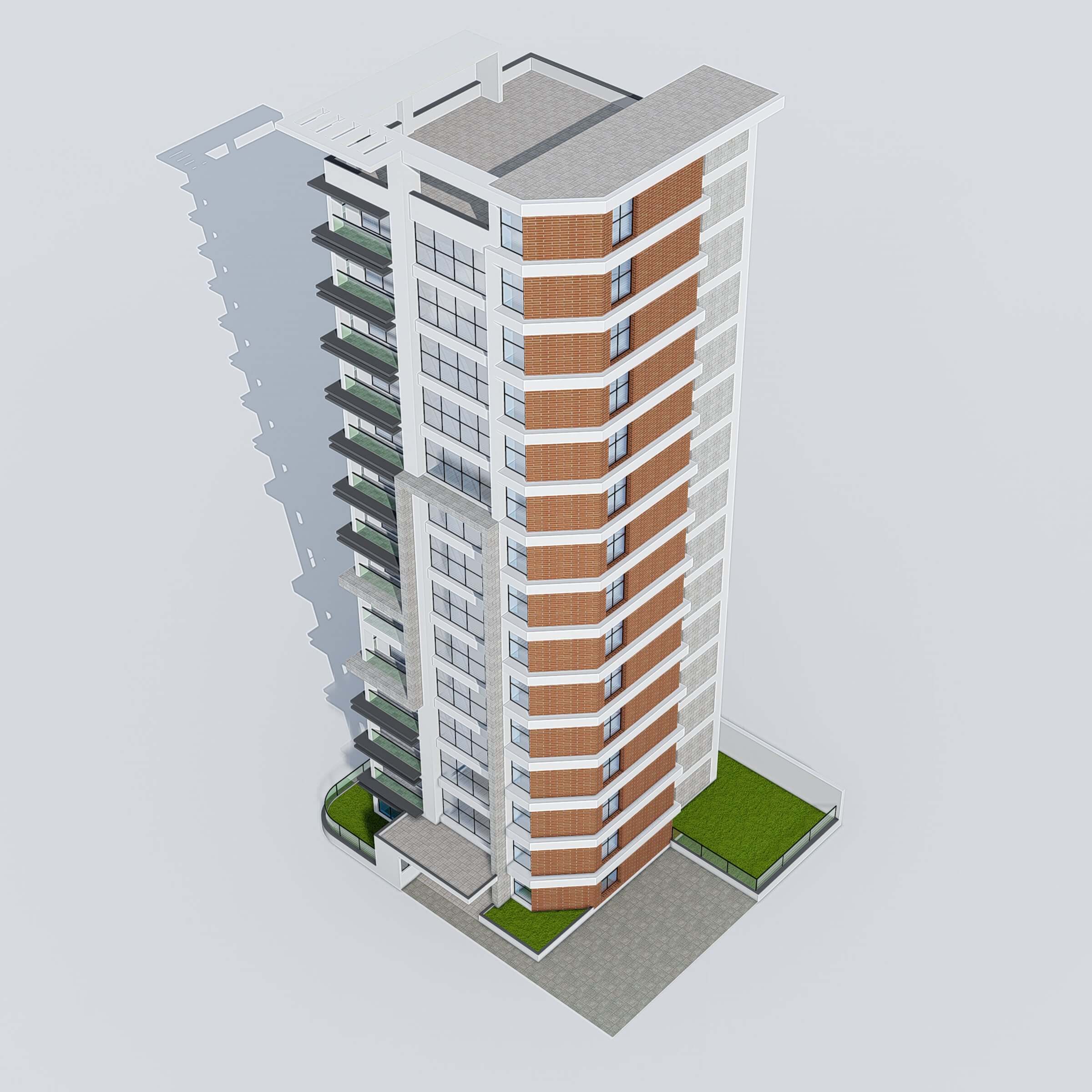 Commercial Building 1 - 3D Model by virtual3d