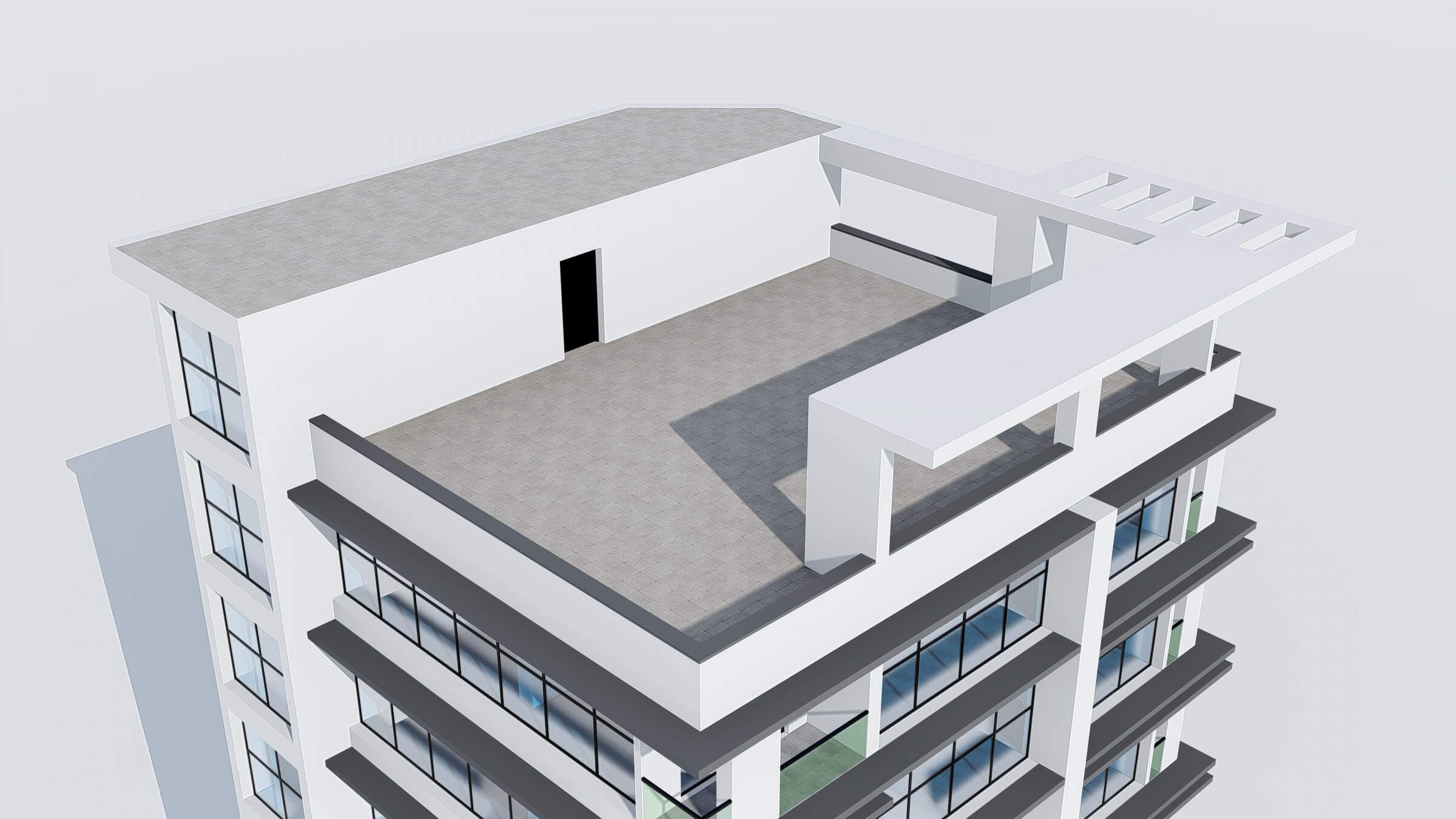 Commercial Building 1 - 3D Model by virtual3d