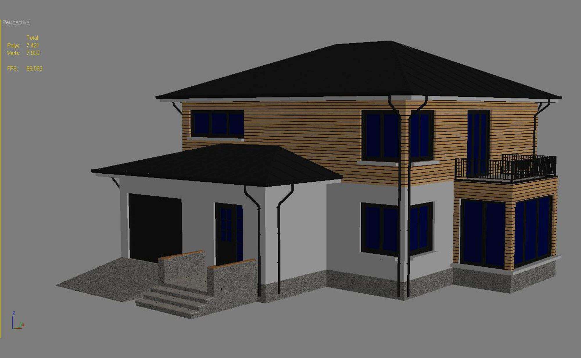 Cottage House - 3D Model by virtual3d