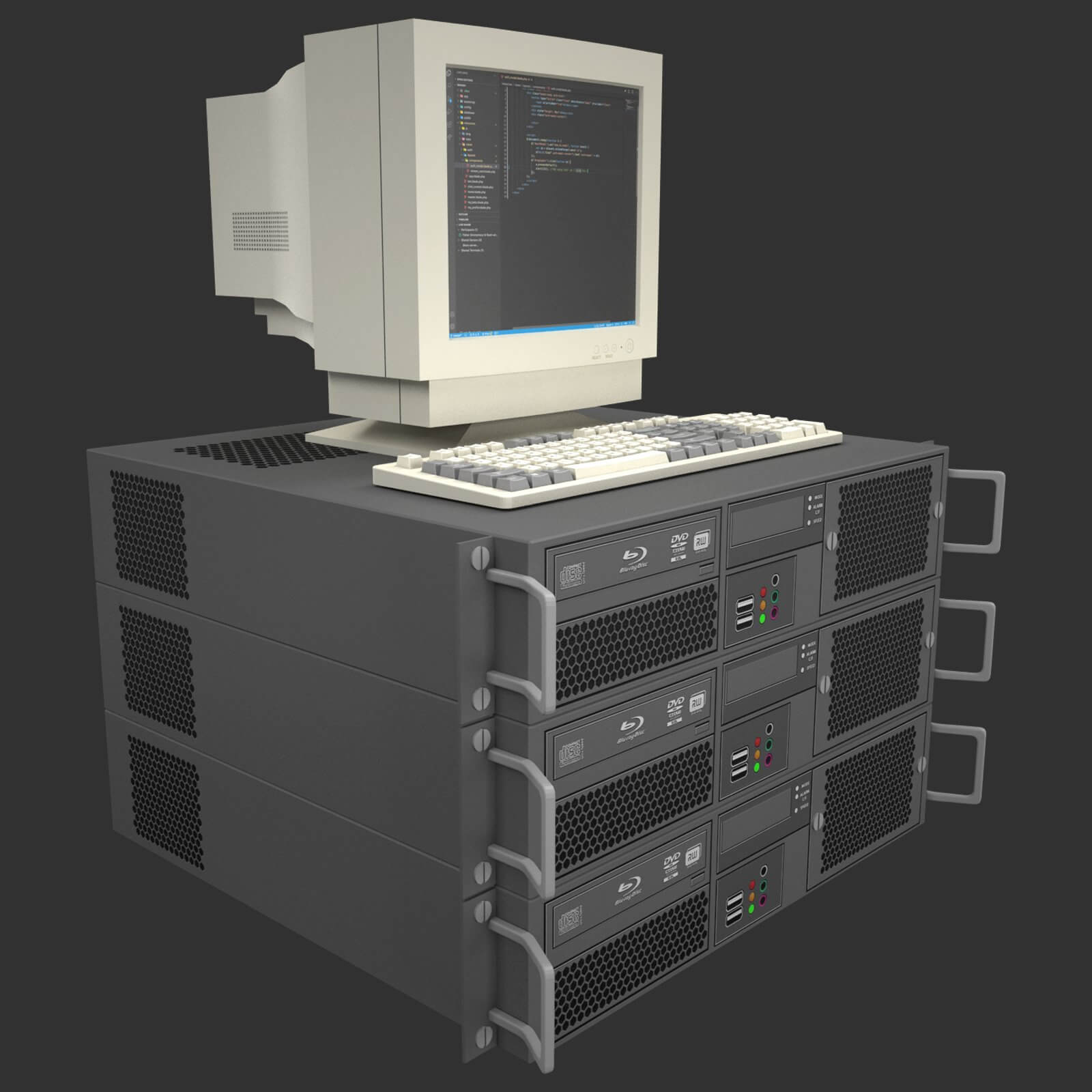 Data Server Chassis 2 - 3D Model by virtual3d