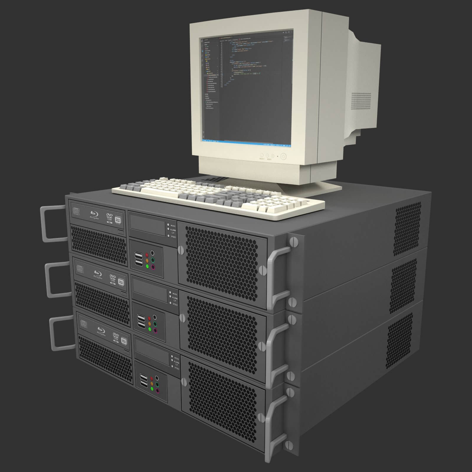 Data Server Chassis 2 - 3D Model by virtual3d
