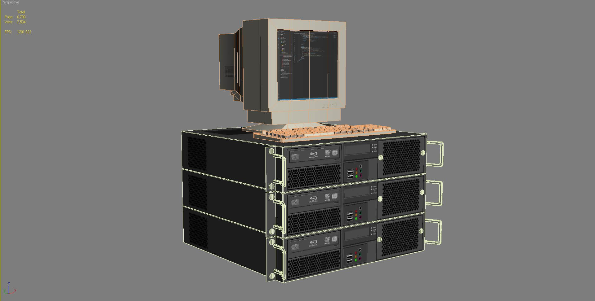 Data Server Chassis 2 - 3D Model by virtual3d