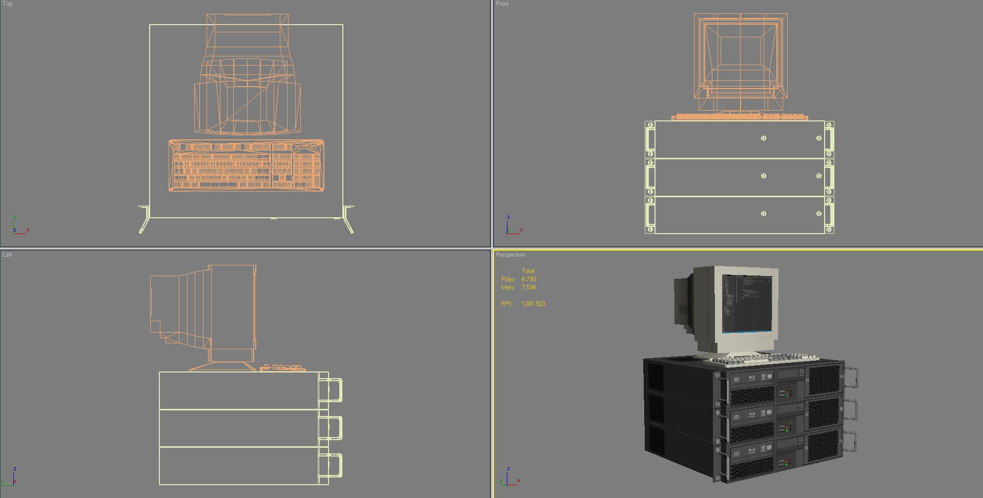 Data Server Chassis 2 - 3D Model by virtual3d