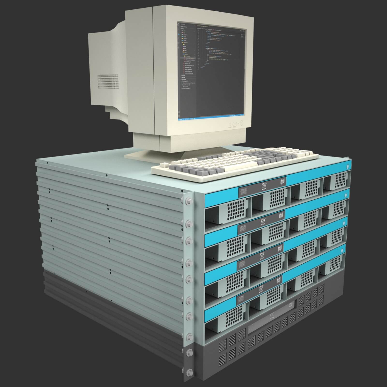 Data Server Chassis 3 - 3D Model by virtual3d