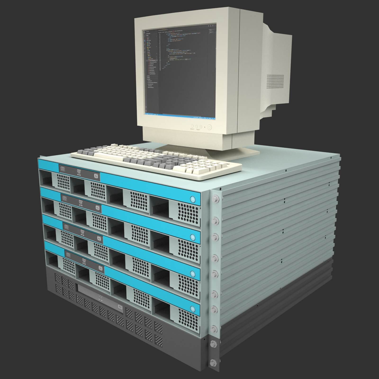 Data Server Chassis 3 - 3D Model by virtual3d