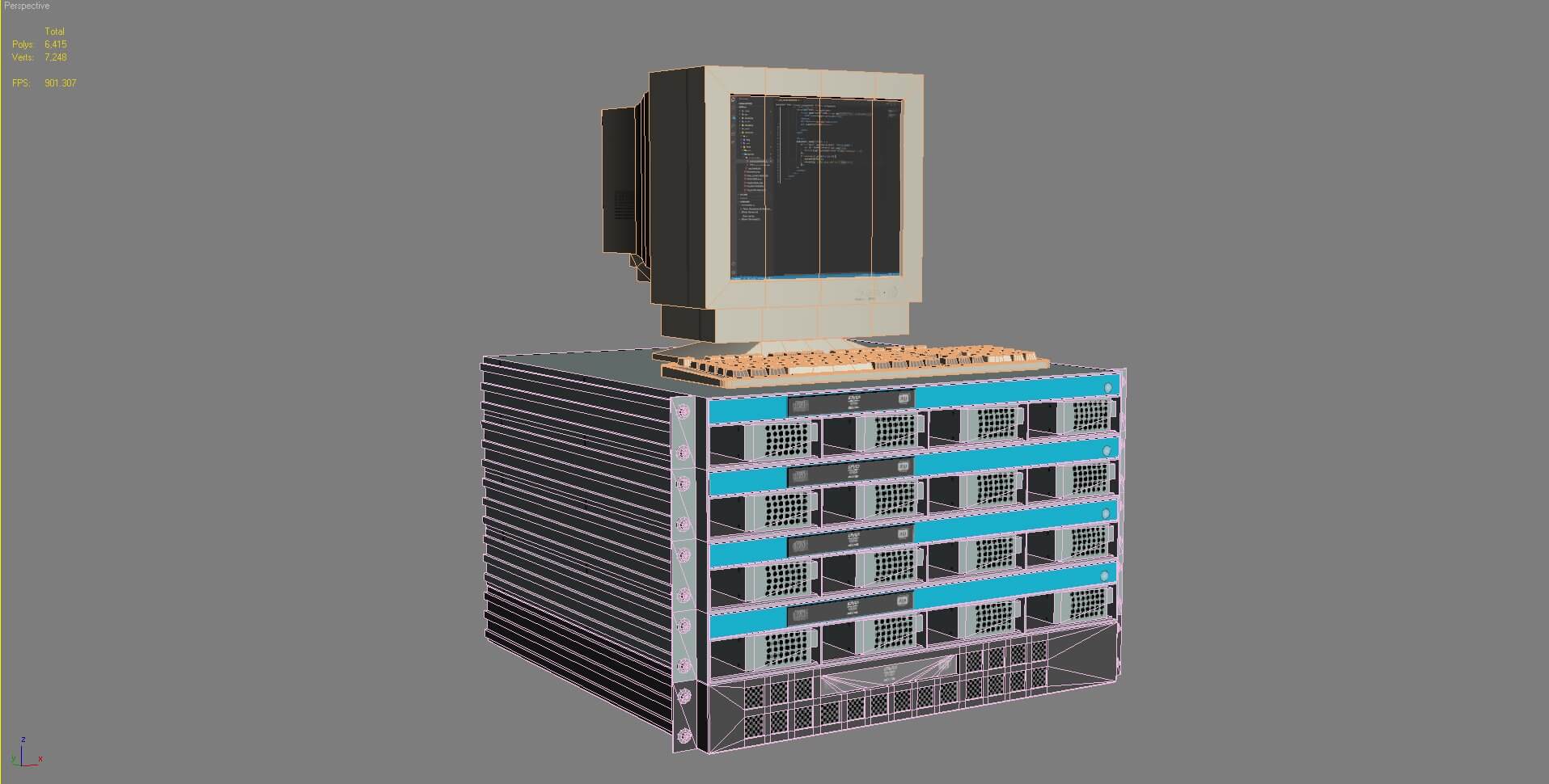 Data Server Chassis 3 - 3D Model by virtual3d