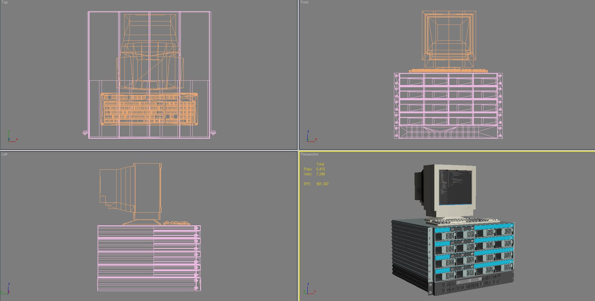 Data Server Chassis 3 - 3D Model by virtual3d
