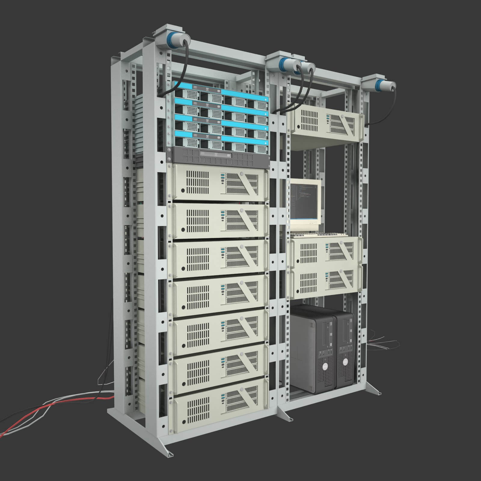 Data Server System Equipment 1 - 3D Model by virtual3d
