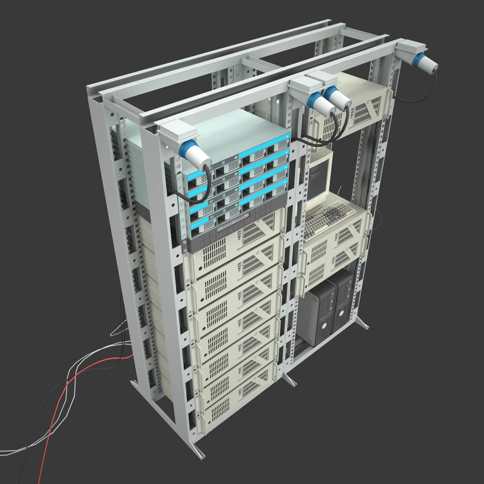 Data Server System Equipment 1 - 3D Model by virtual3d