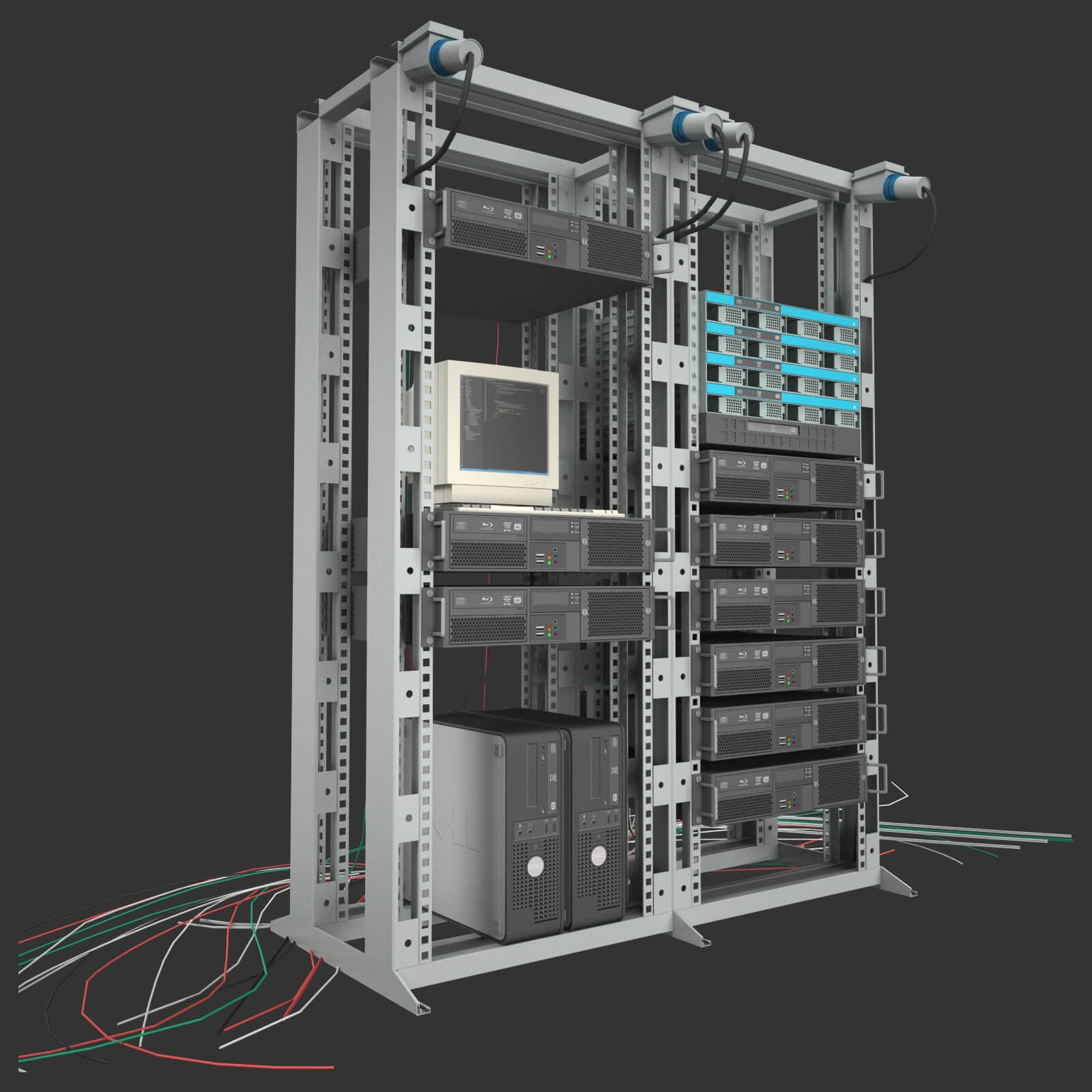 Data Server System Equipment 2 - 3D Model by virtual3d