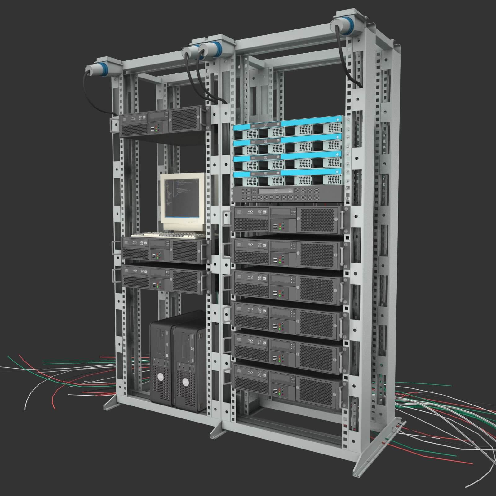 Data Server System Equipment 2 - 3D Model by virtual3d