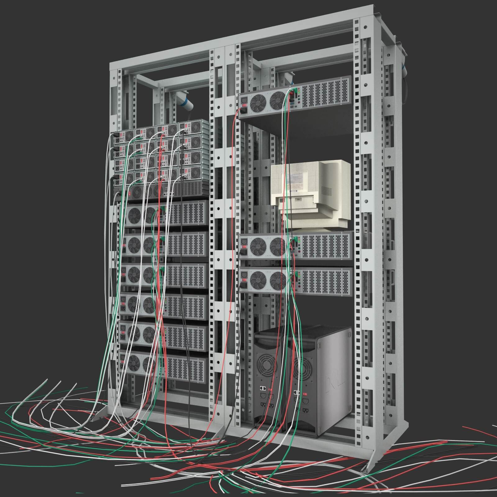 Data Server System Equipment 2 - 3D Model by virtual3d