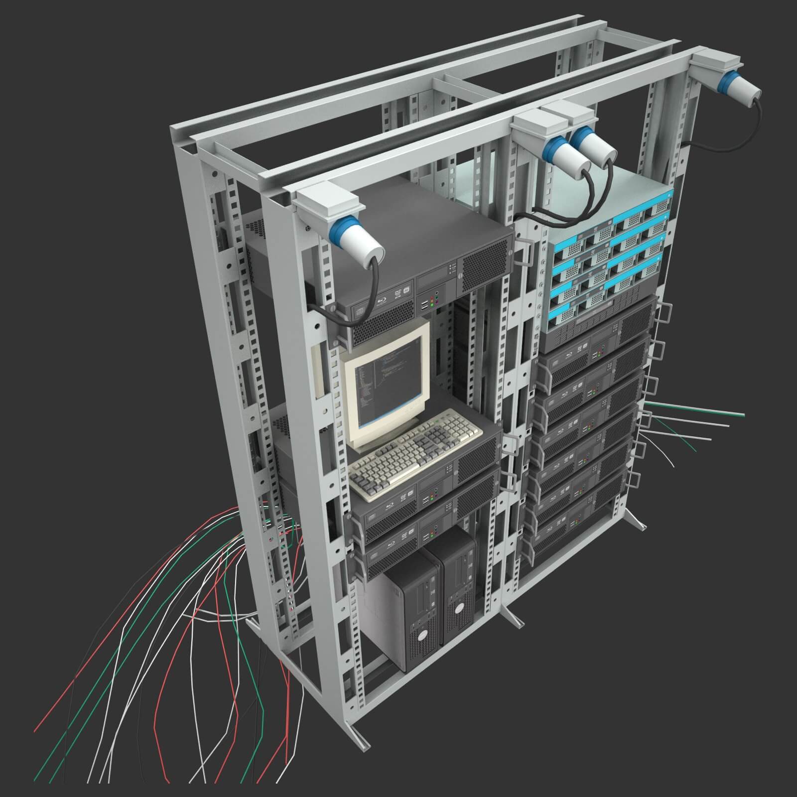 Data Server System Equipment 2 - 3D Model by virtual3d