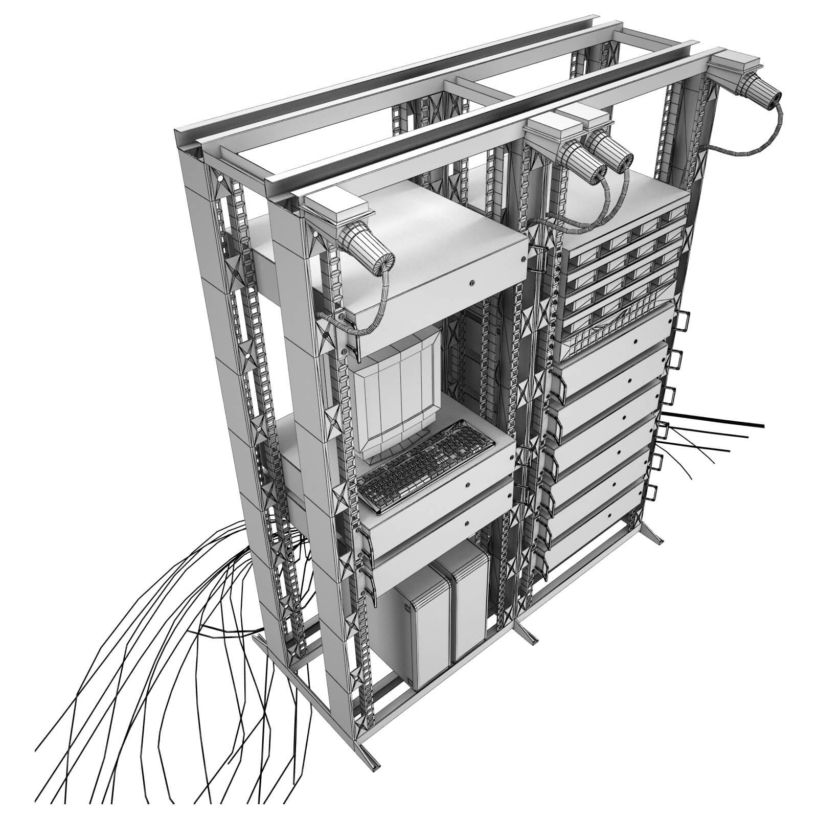 Data Server System Equipment 2 - 3D Model by virtual3d