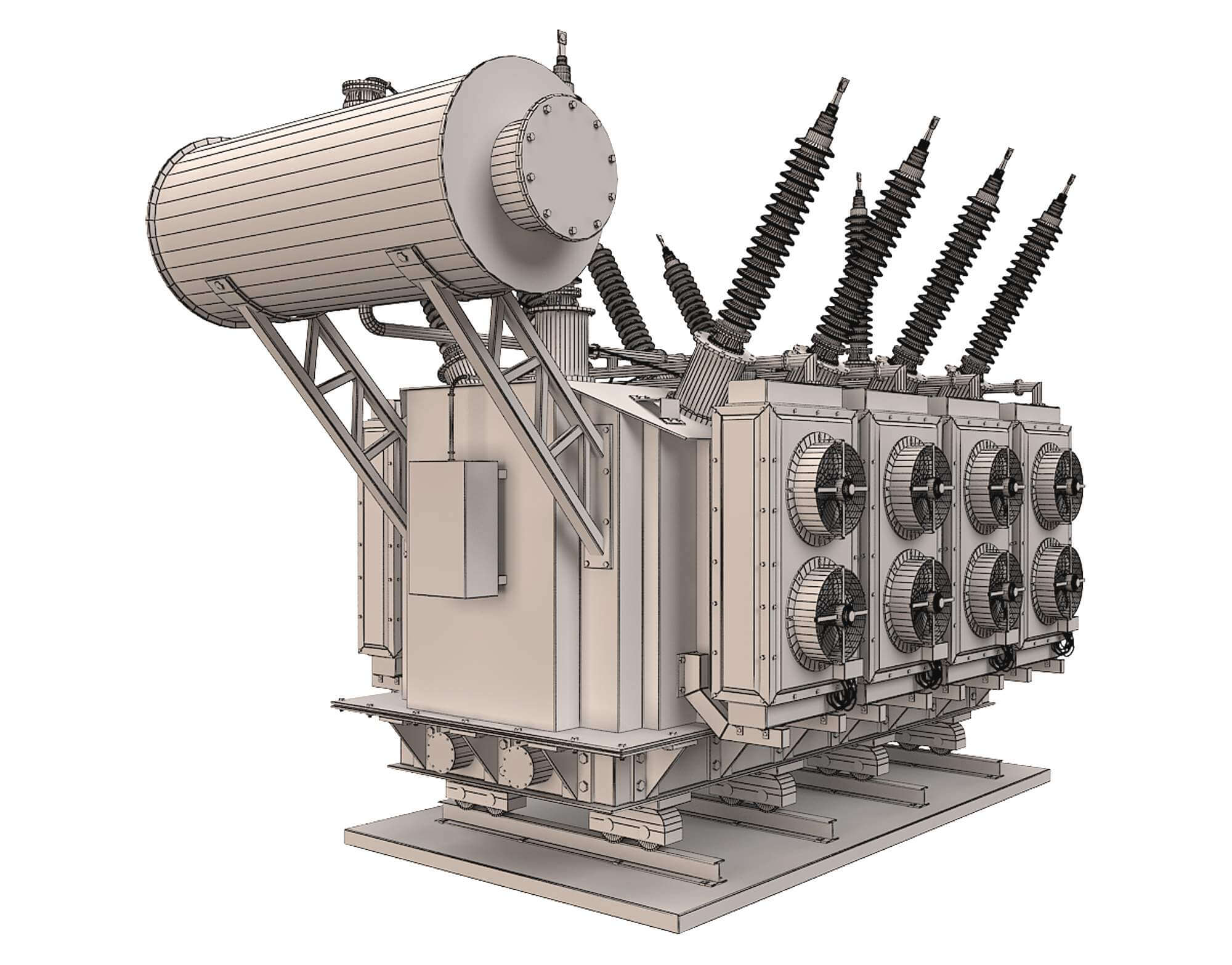 Electrical Transformer 4 - 3D Model by virtual3d