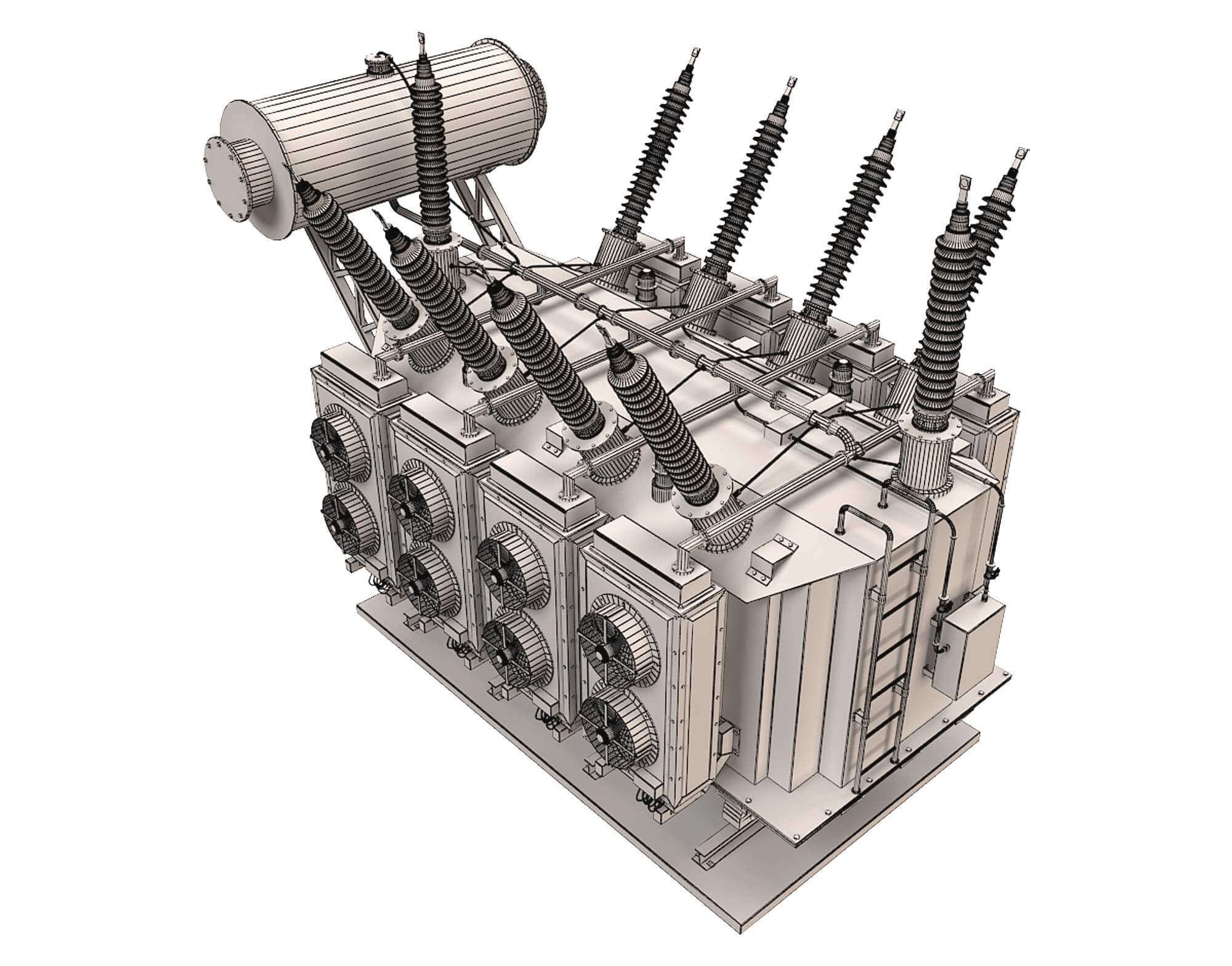 Electrical Transformer 4 - 3D Model by virtual3d