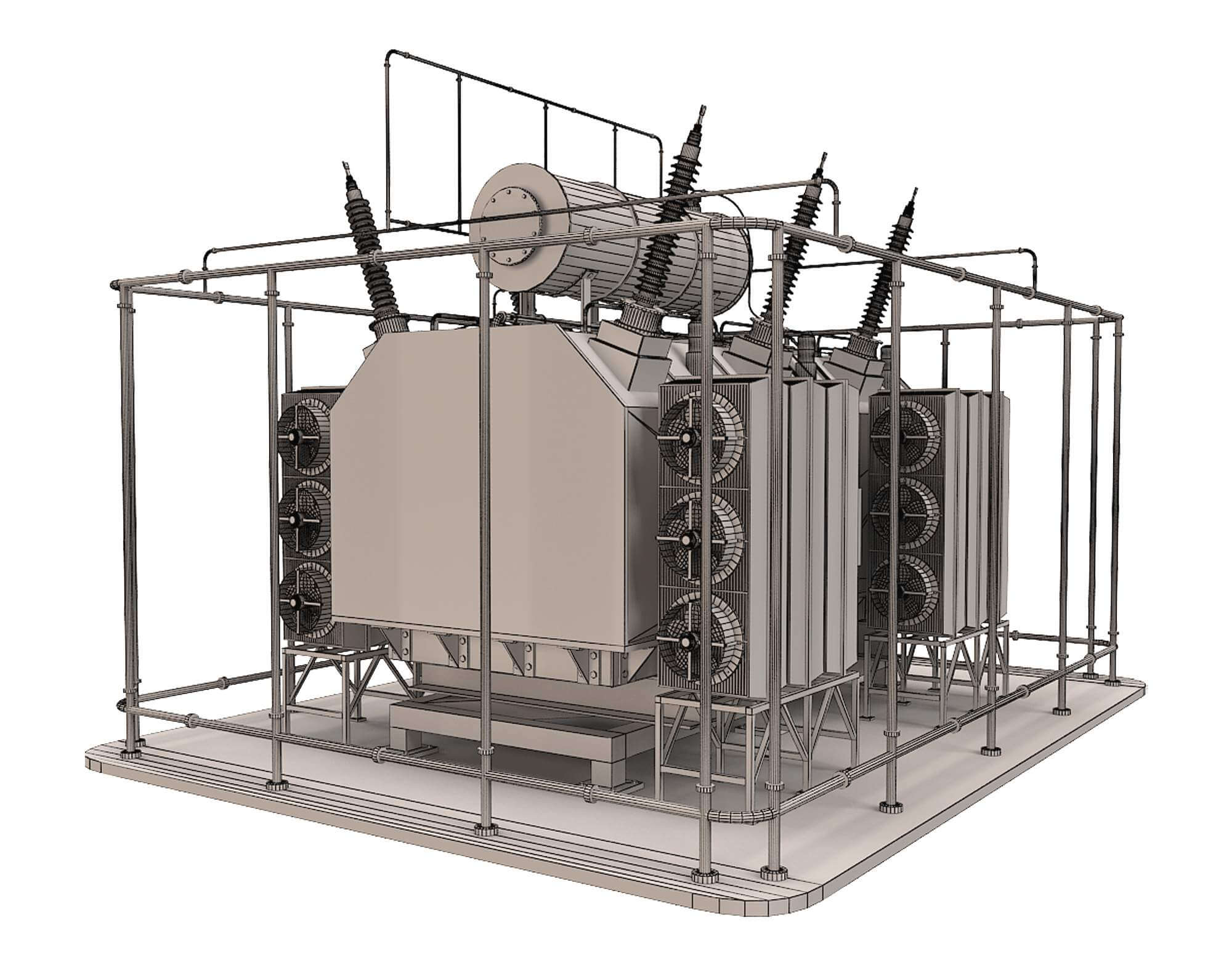 Electrical Transformer 5 - 3D Model by virtual3d