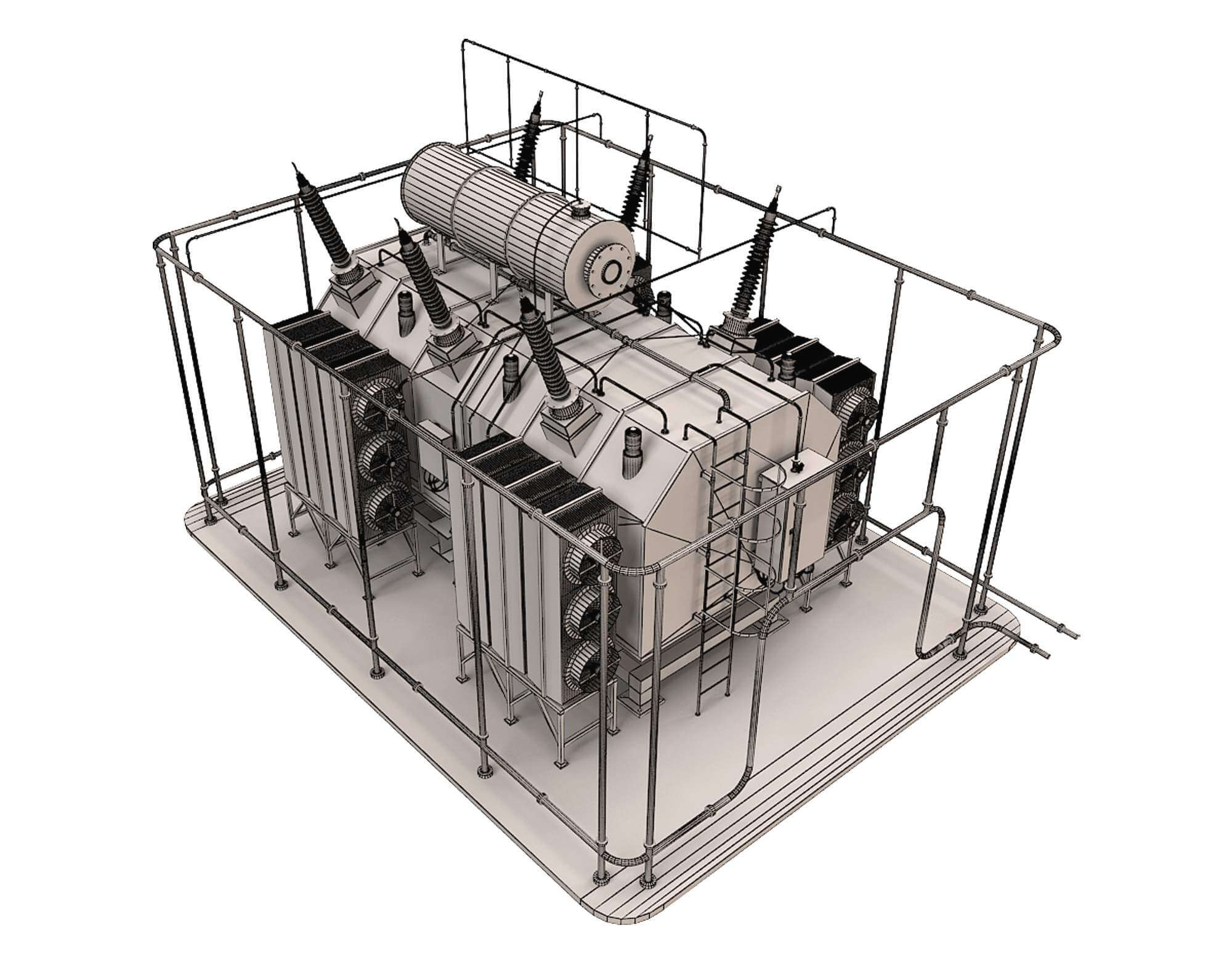 Electrical Transformer 5 - 3D Model by virtual3d