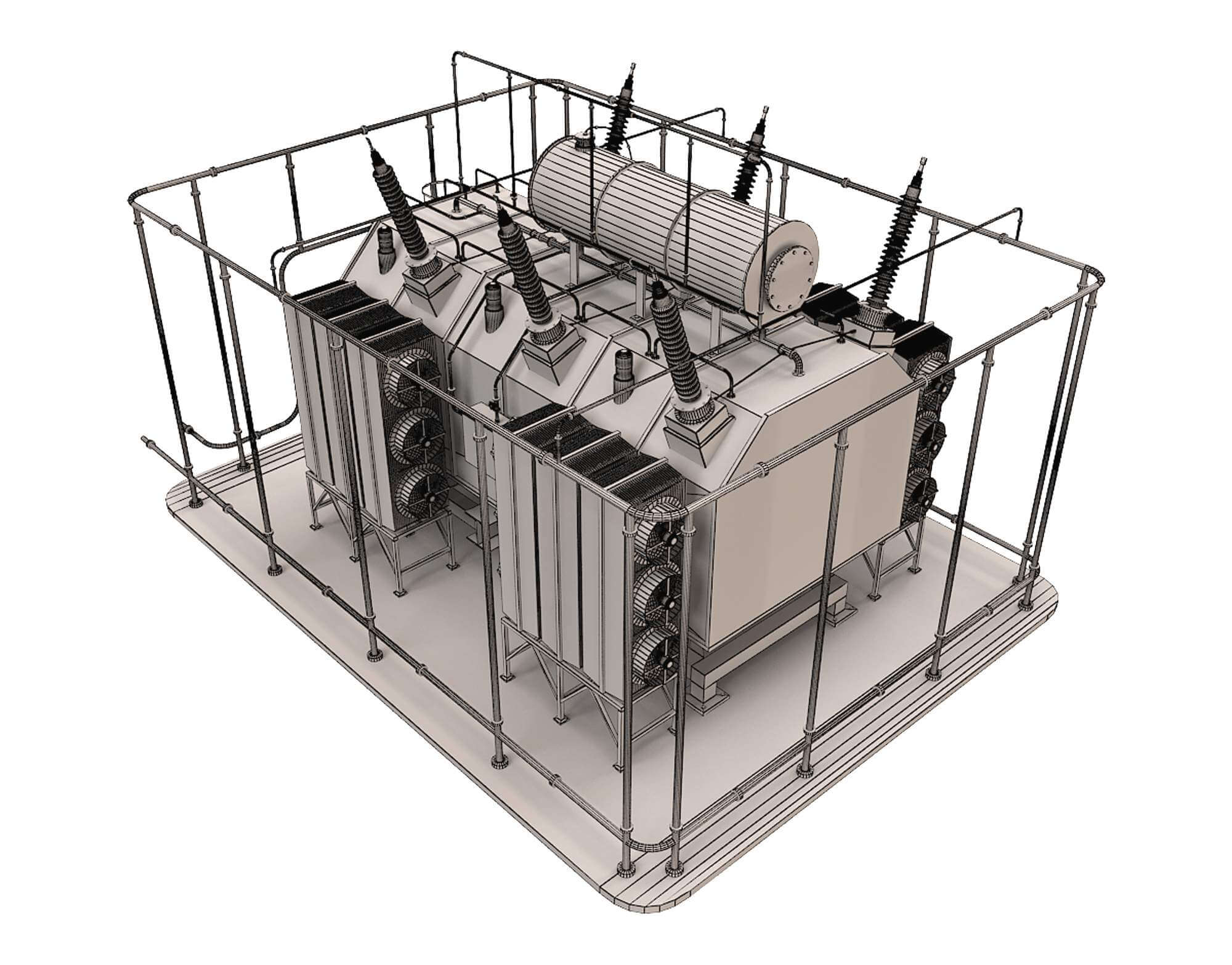 Electrical Transformer 5 - 3D Model by virtual3d