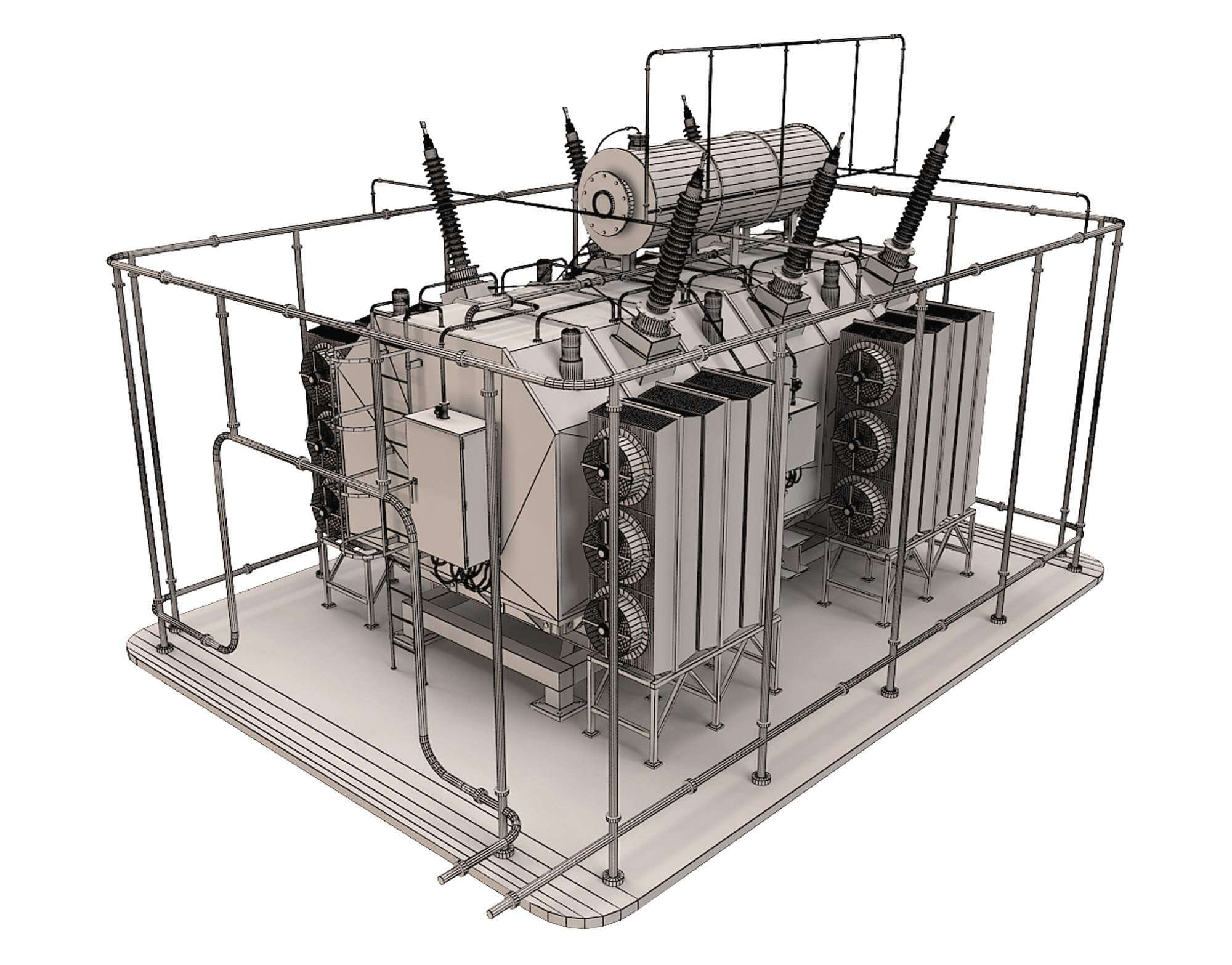 Electrical Transformer 5 - 3D Model by virtual3d