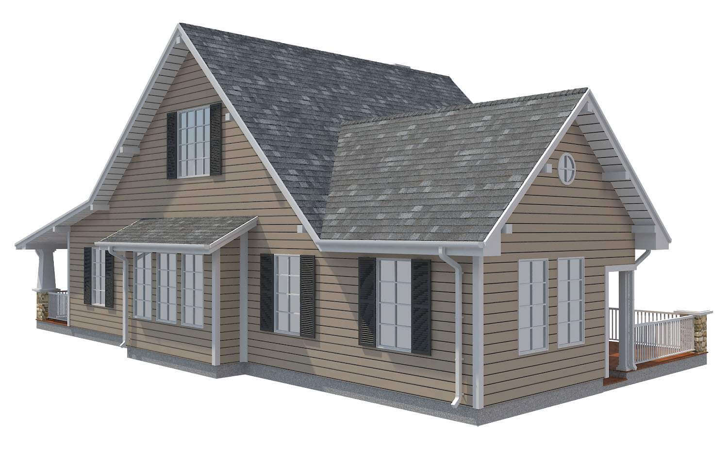 Family House - 3D Model by virtual3d