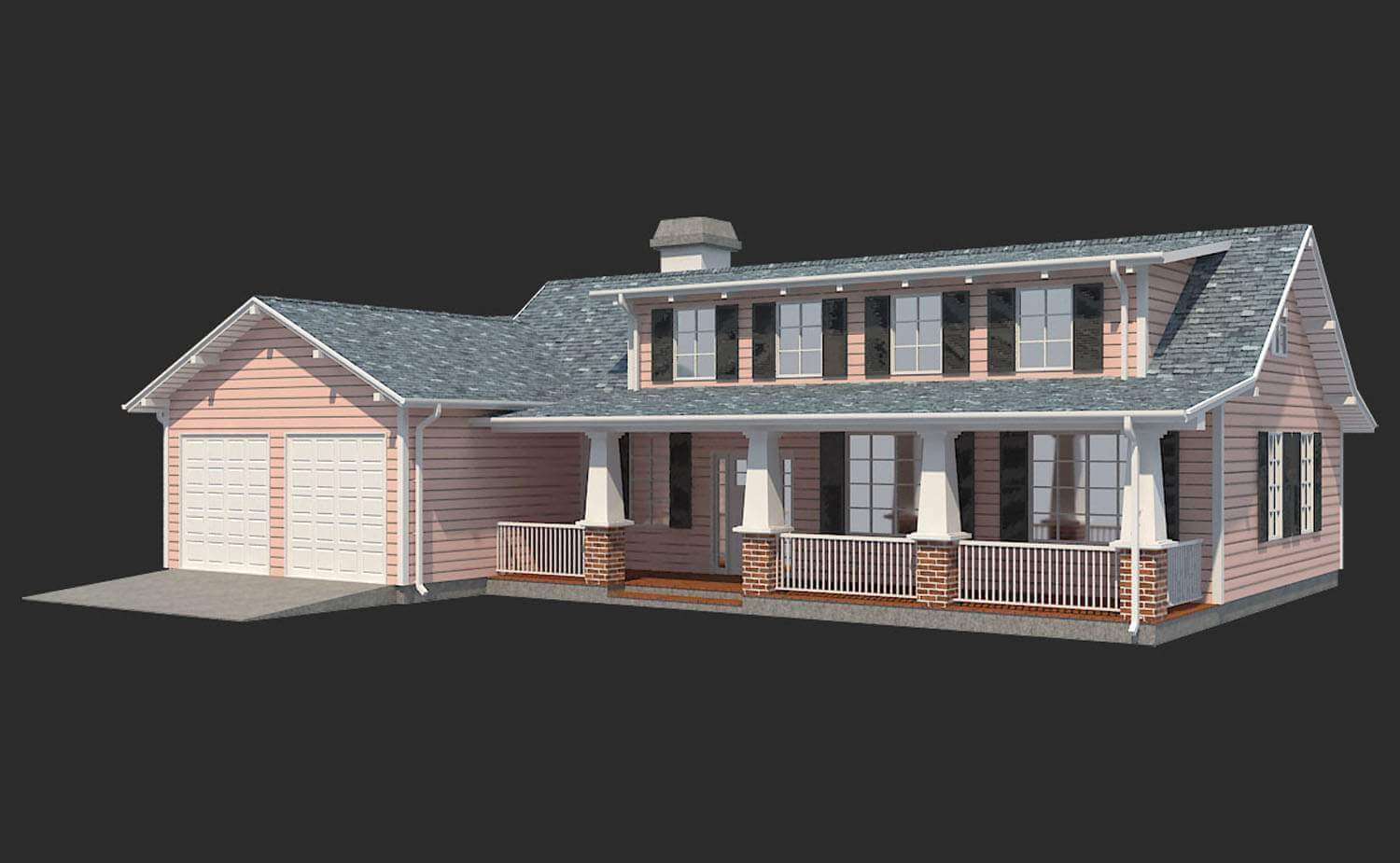 Family House - 3D Model by virtual3d