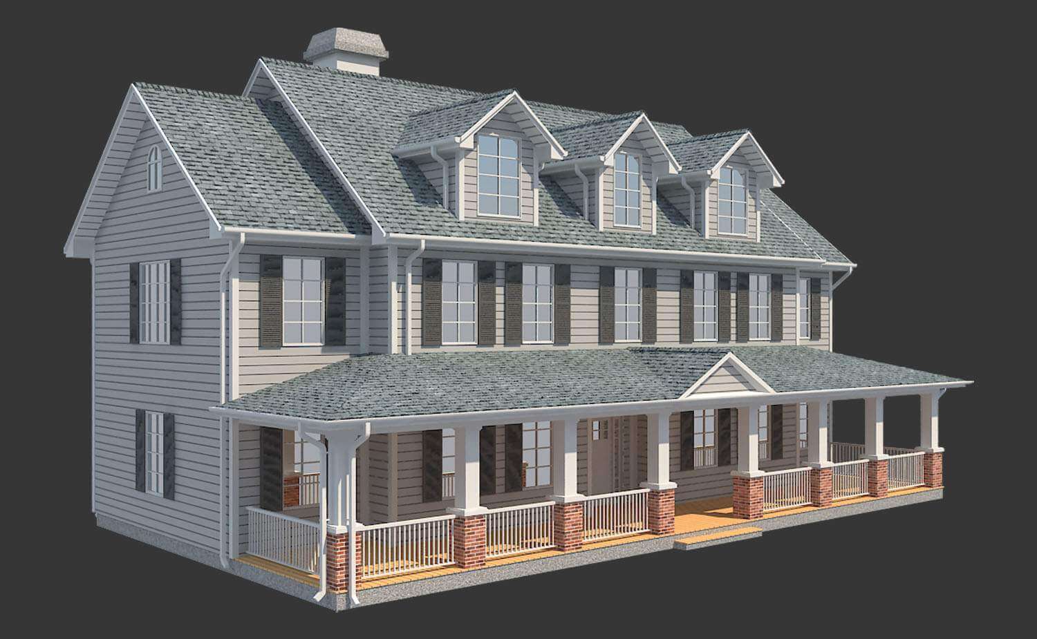 Family House - 3D Model by virtual3d