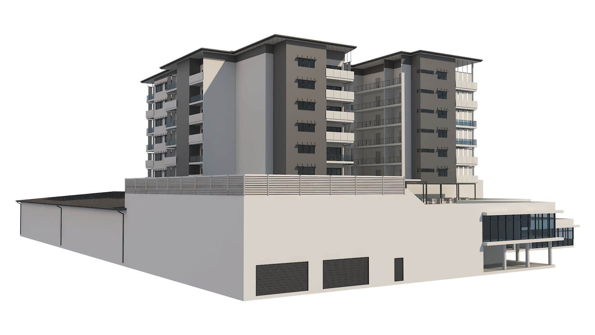 Hotel Building 1 - 3D Model by virtual3d