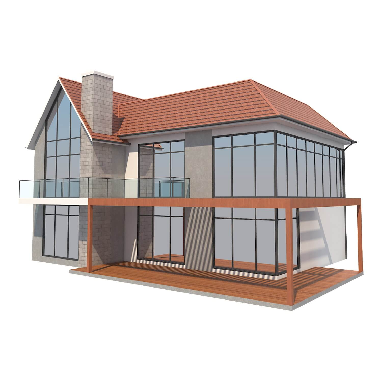 House 2 - 3D Model by virtual3d