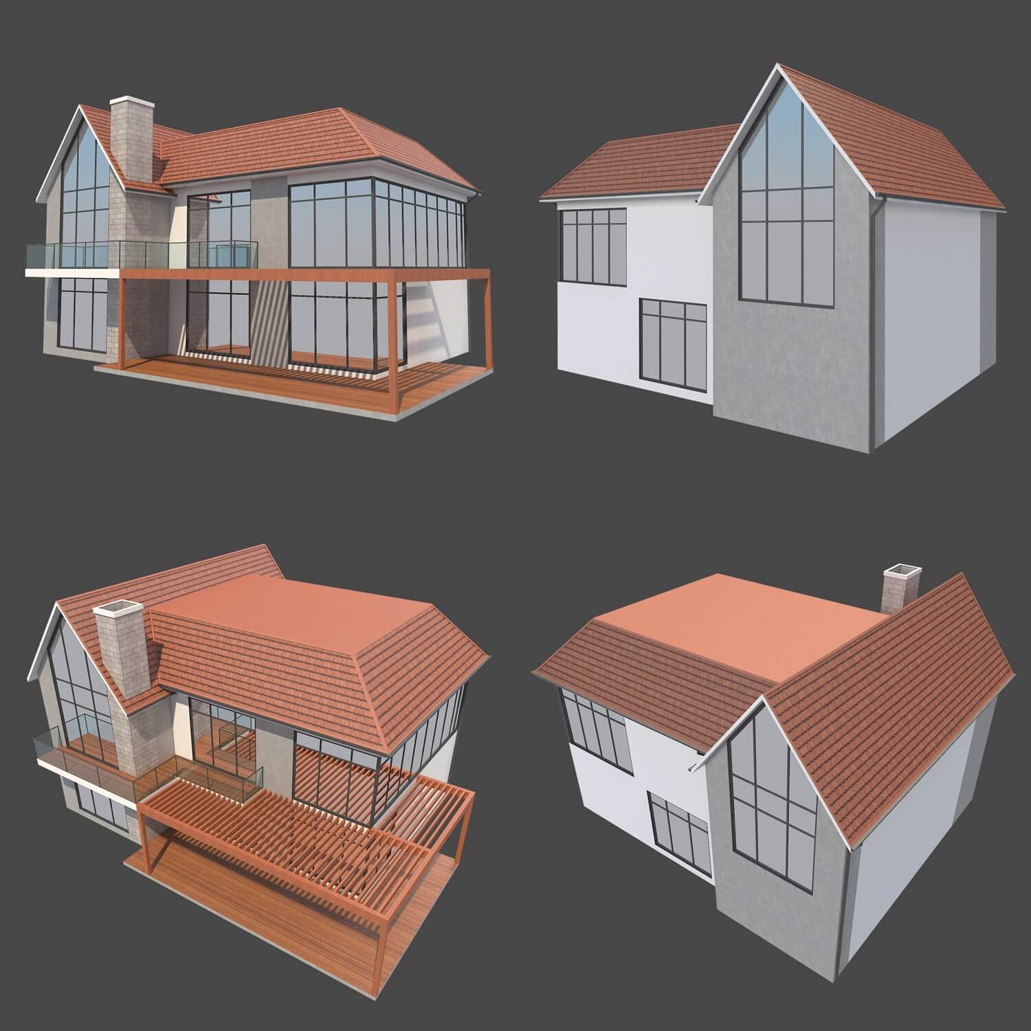 House 2 - 3D Model by virtual3d